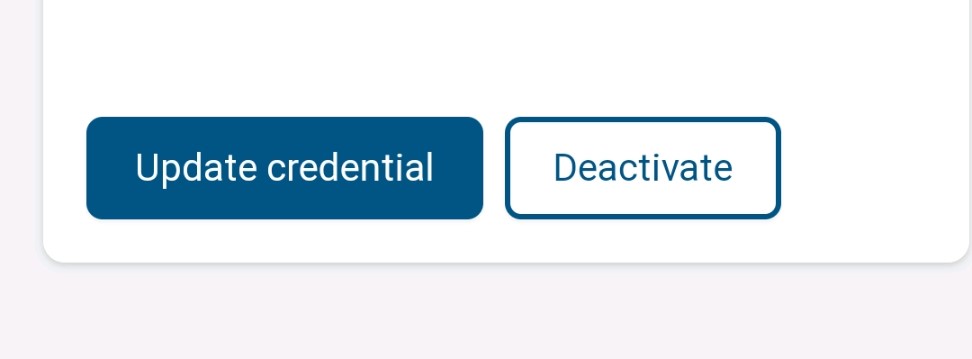 Manage my Credentials? (Mobile)