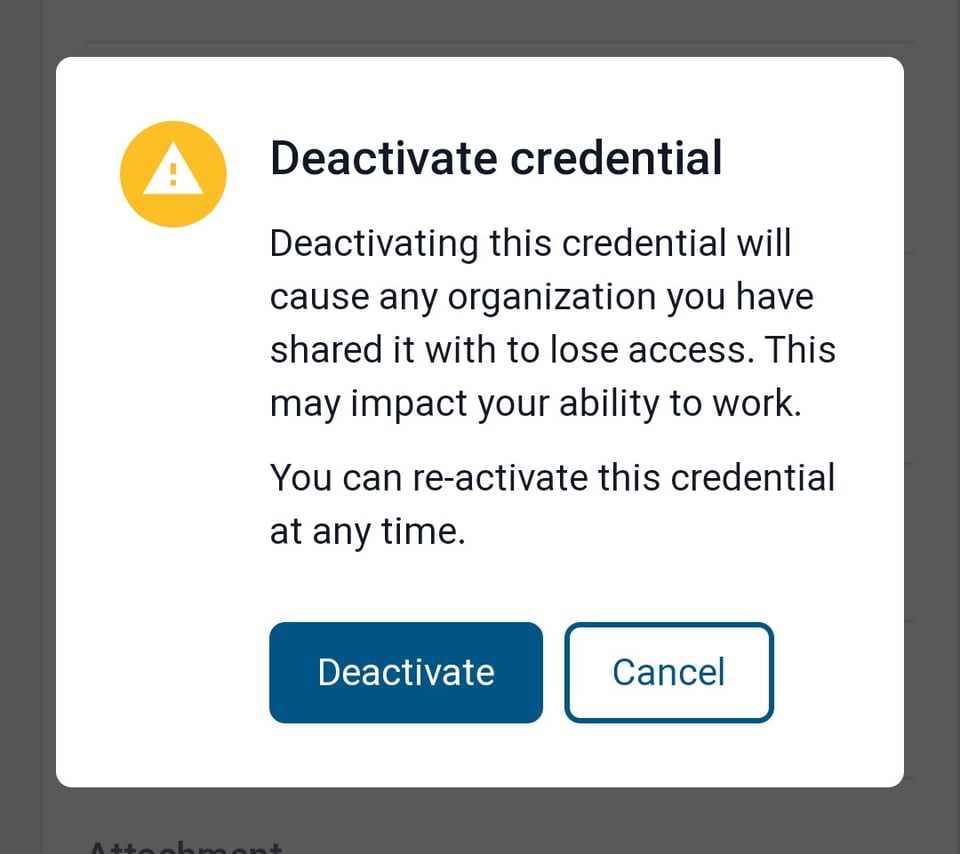 Manage my Credentials? (Mobile)