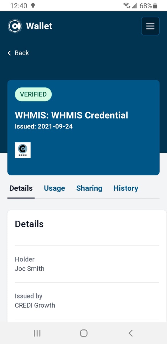 Manage my Credentials? (Mobile)