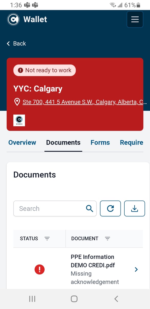 Acknowledge a Document? (Mobile)