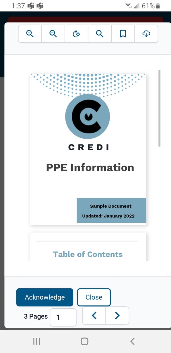 Acknowledge a Document? (Mobile)
