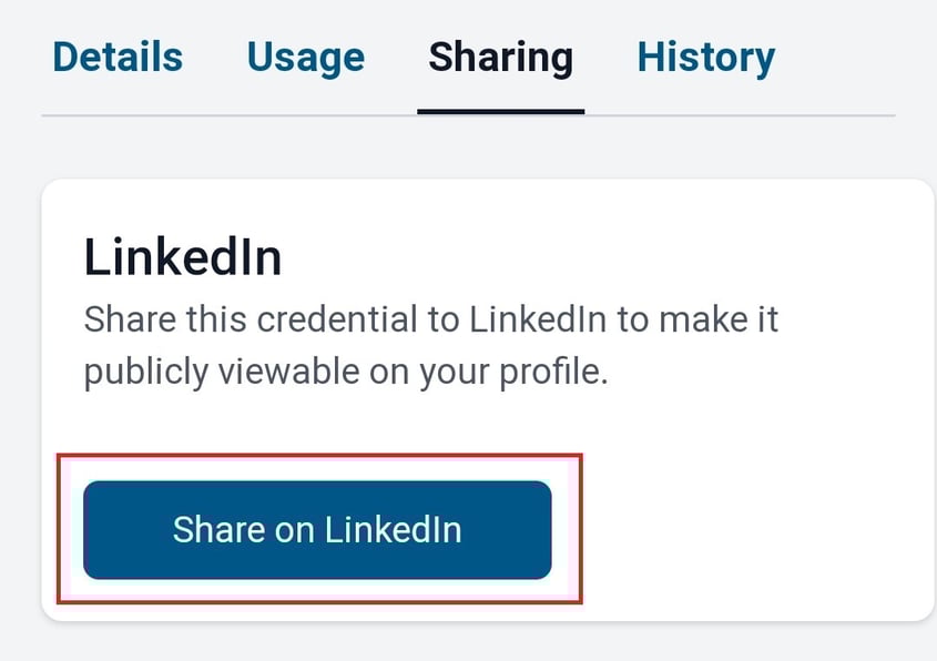 Share my Credentials? (M)