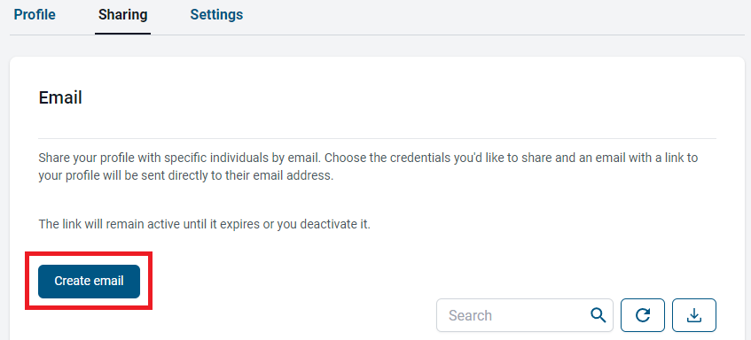 Share my Credentials? (Desktop)
